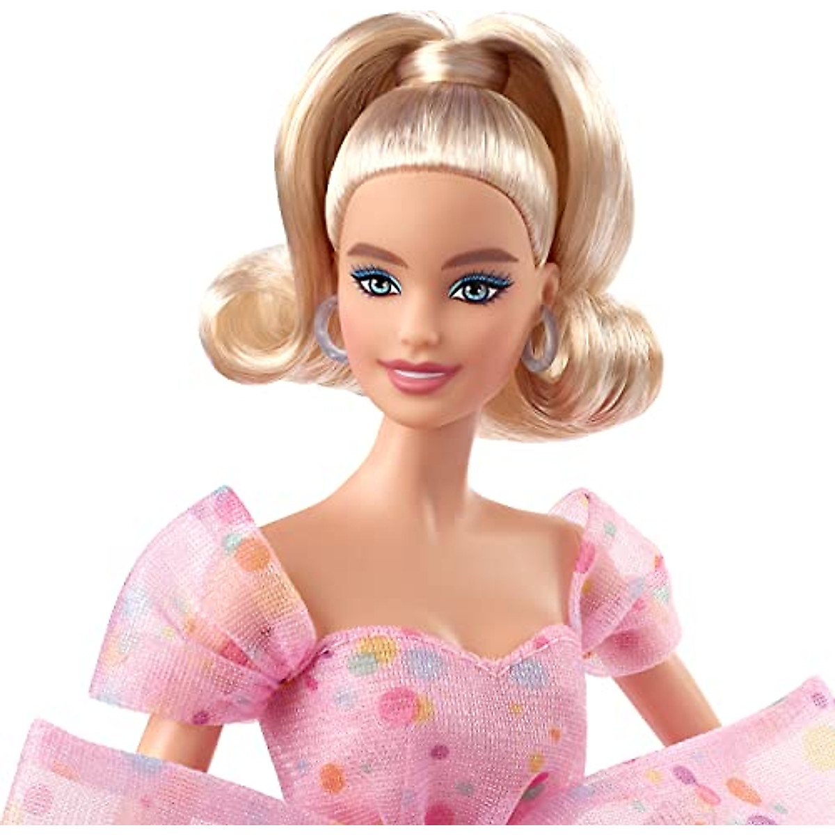 Barbie Signature Birthday Wishes Doll (11.5 in Blonde) Wearing Pink Tulle Gown & Shoes, with Customizable Packaging, Gift for 6 Year Olds & Up