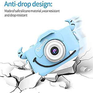 Camera for Girls and Boys, Gift for Christmas, Digital Dual Camera 2.0 Inches Screen 20.0MP Video Camcorder Anti-Drop Children Selfie Cartoon Camera Toys for Gift - 32GB Memory Card Included