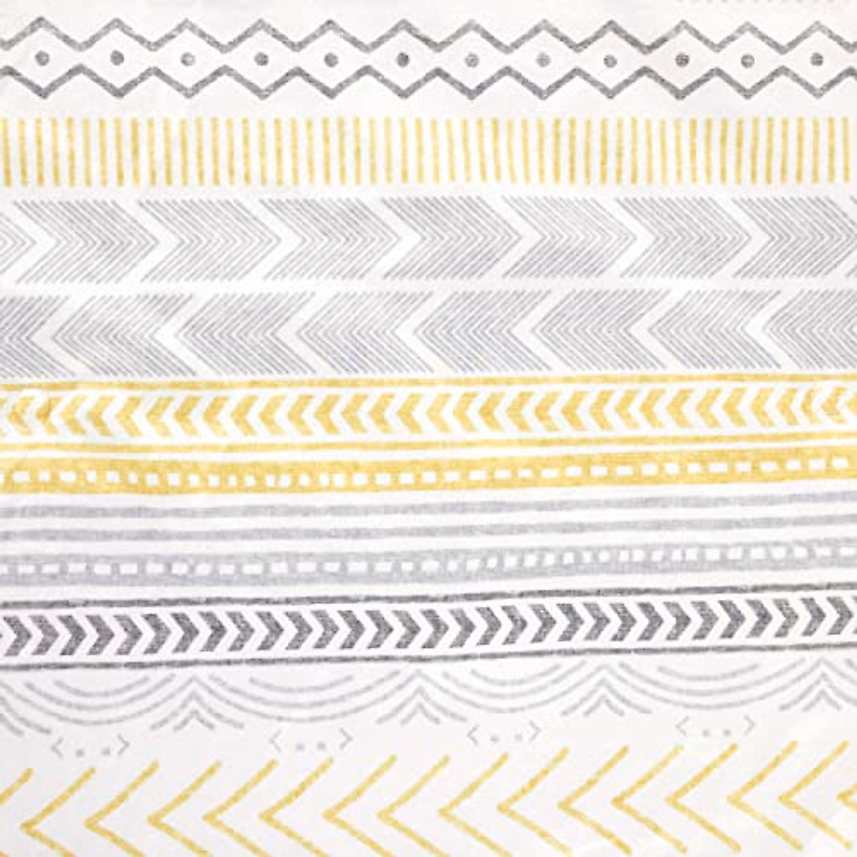 Lush Decor Baby Hygge Geo Soft & Plush Changing Pad Cover, 32" x 16" x 5", Yellow & Gray