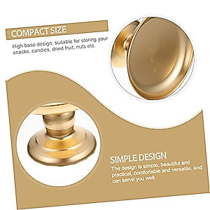 NOLITOY 2pcs Snack Anniversaries Center Tray Display Bowls Cups Plate Dish Decoration Wedding Snacks Salad Metal Plates Pedestal Container Round Trifle for Party Birthday Weddings