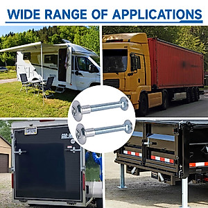 Fuoequl Trailer Hasp Bolt Kit for Trailer Cam Action Hasp