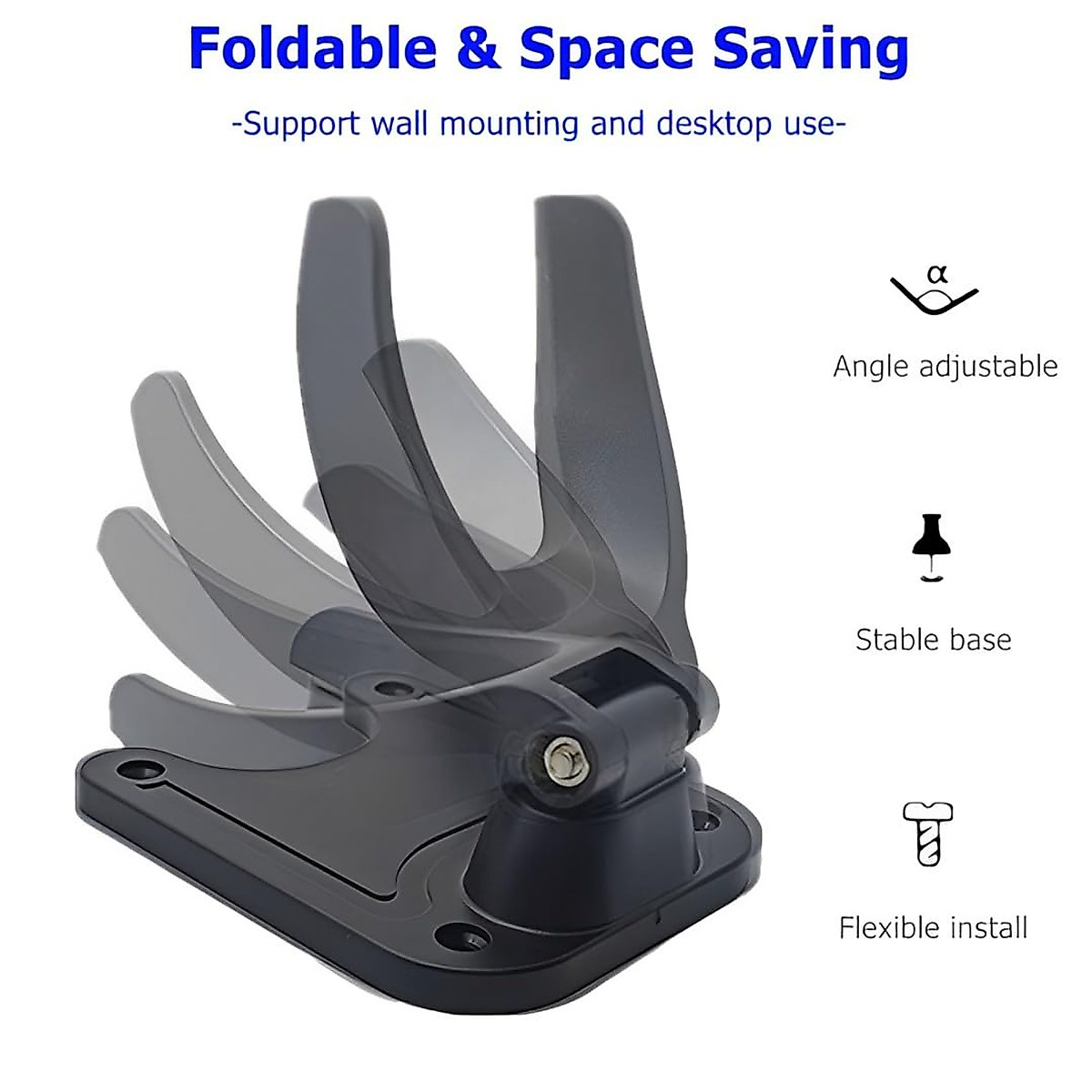 YurMemo Universal Scanner Holder,Foldable Barcode Scanner Holder,Bar-Code Reader Wall Mount for DS2208 DS2278 DS4308 LI4278 LS2208 1250g 1962 Most Barcode Scanners