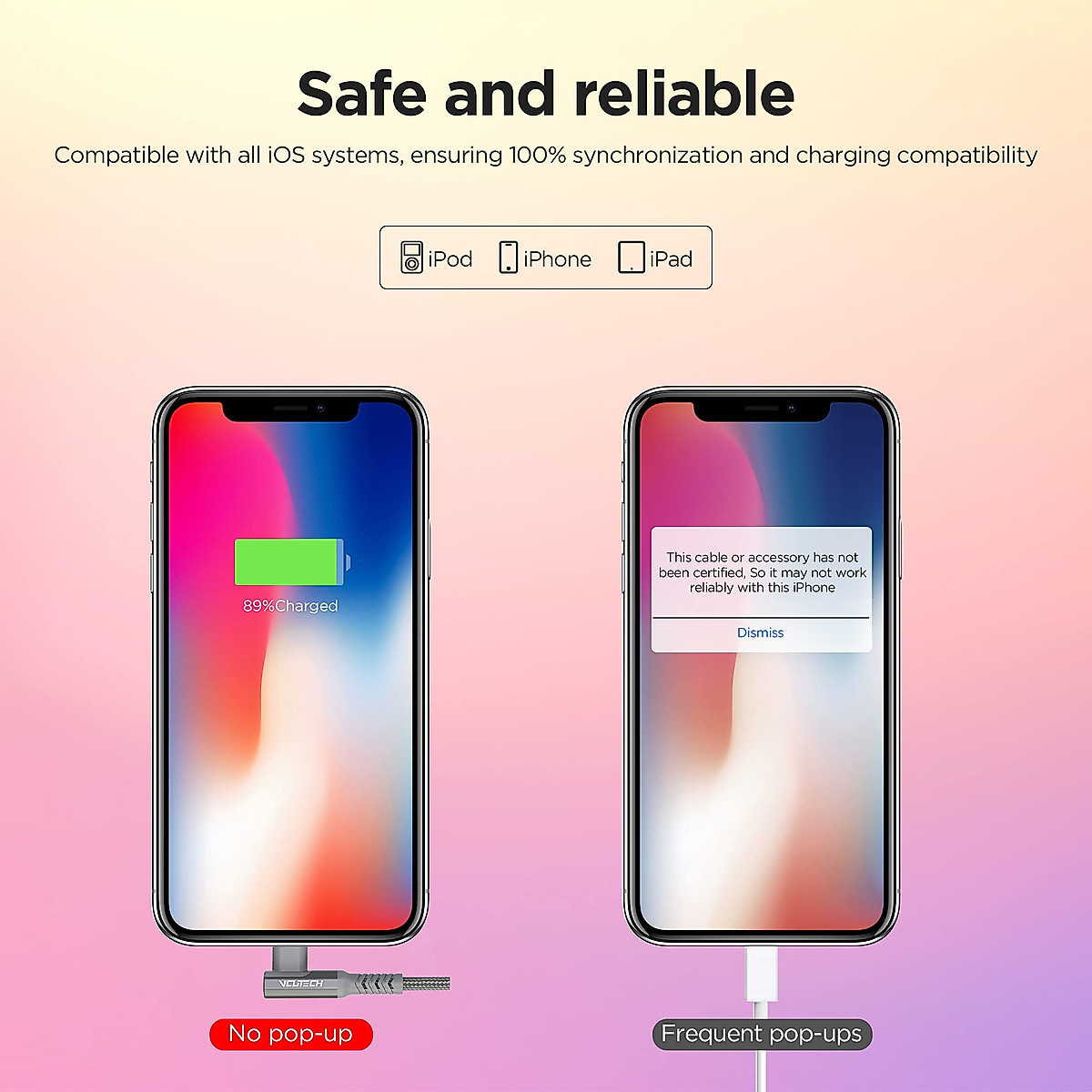 VCUTECH Lightning Data Cable to USB-C 1.1 ft/35 cm MFI Certified for DJI Mini 3 Pro/Mini 2/Air 2S/Mavic Air 2/Mavic 3 Remote Controller OTG Extension Cable Cord Accessories, 90 Degree Fast Charging