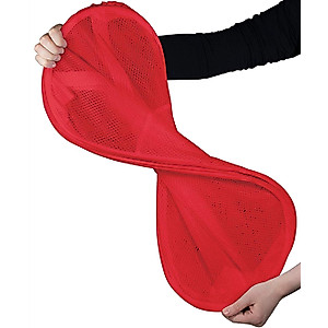 Portable Large Rectangle Laundry Basket with Carry Handles Big Heavy Duty Pop Up Nursery Clothes Hamper Folding Mesh Room Organizer Storage Red