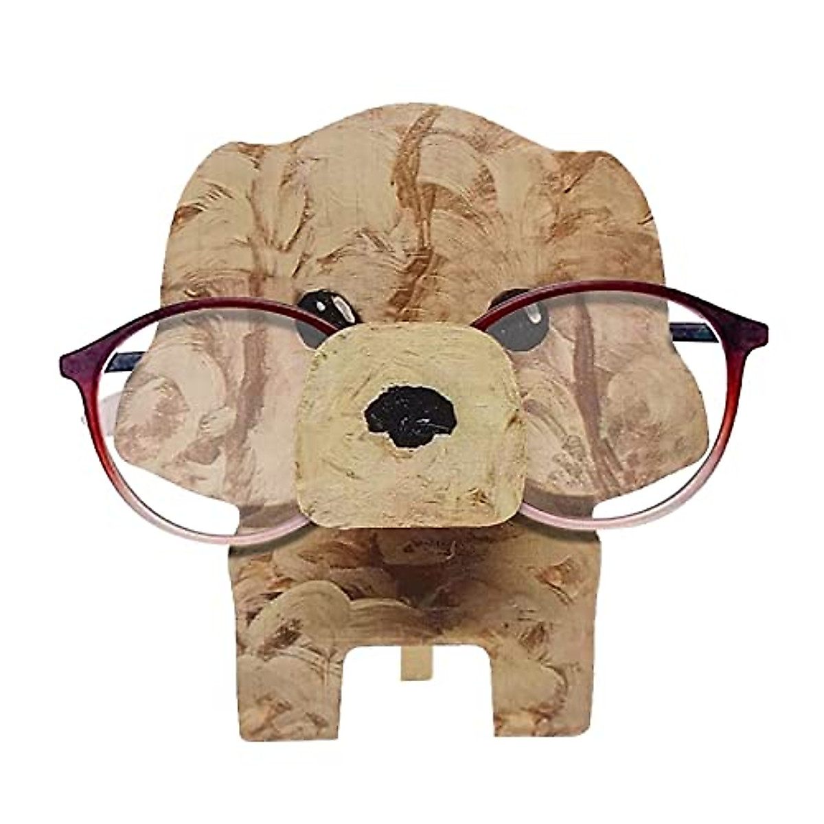 Yaoercty Delivered Before Christmas - Cute Creative Animal Glasses Rack Holder, 1PC Cute Wooden Animal Shaped Glasses Frame Home Office Desktop Decor,Valentine's Day (D)