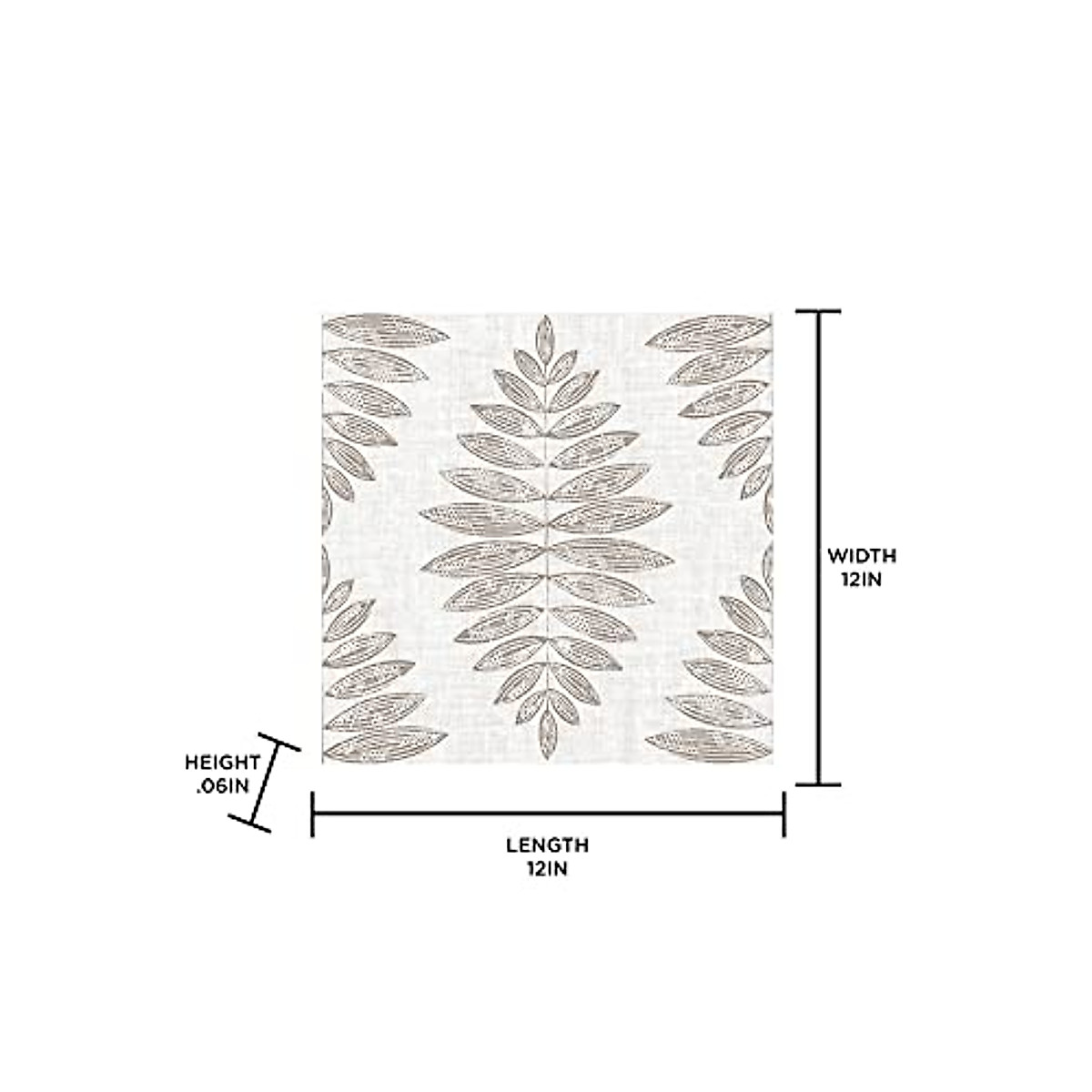 FloorPops FP3298 Foliage Peel & Stick Floor Tiles, Neutral