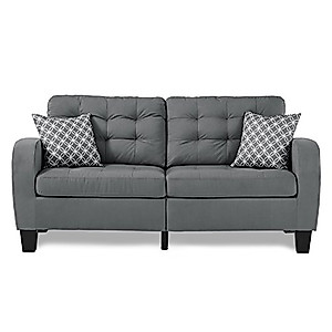 Homelegance Sinclair 72" Fabric Sofa, Gray