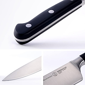 Messermeister Meridian Elite 9” Traditional Chef’s Knife - Fine German Steel Alloy Blade - Rust Resistant & Easy to Maintain