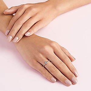 Pandora Classic Wishbone Ring - Sterling Silver Ring for Women - Layering or Stackable Ring - Gift for Her - Sterling Silver with Clear Cubic Zirconia - Size 9, No Gift Box