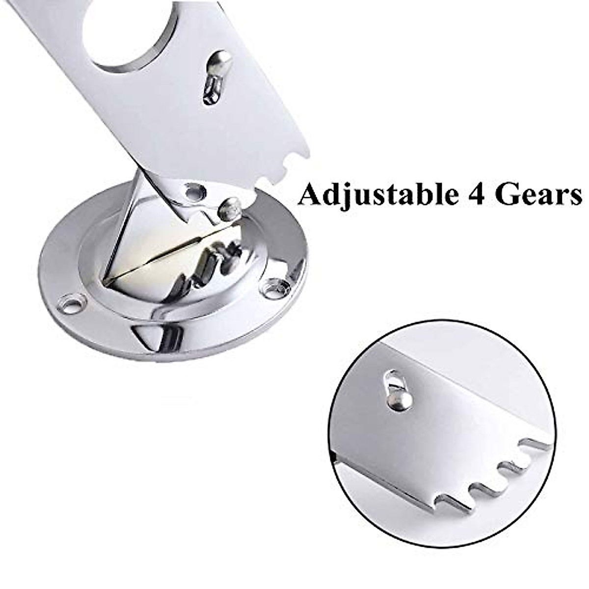 AWOCAN Stainless Steel Wall Mounted Clothing Hanger Angle Adjustable Foldable Laundry Closet Space Saver Organizer Hanger Rack (7 Hole)