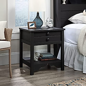 Sauder Dawson Trail Night Stand, L: 21.18" x W: 19.45" x H: 24.06", Raven Oak Finish