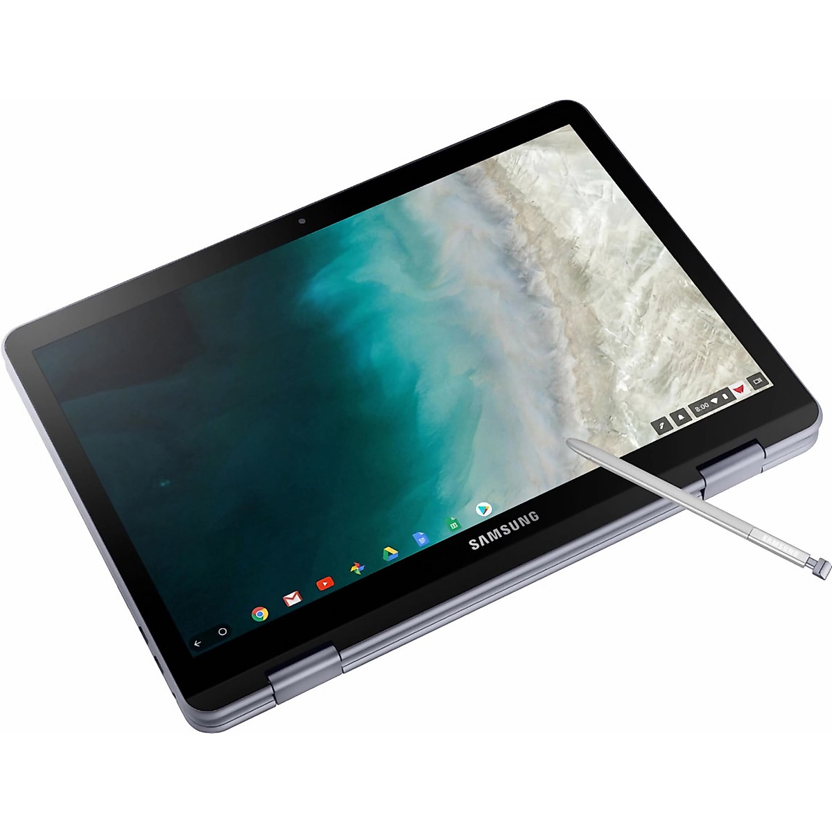 Samsung Chromebook Plus V2 360 12.2" FHD+ 2-in-1 Touchscreen (Intel Celeron 3965Y, 4GB RAM, 64GB eMMC, Active Stylus) Home & Education Laptop, 10-Hour Long Battery Life, 13MP Dual Webcam, Chrome OS