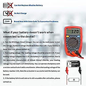 EEMB 100Pack ER14505 AA 3.6V Lithium Battery with AX Solder Tabs Li-SOCL₂ Non-Rechargeable Battery SB-AA11 LS14500 TL-5903 SL-360 S7-400 ER14500 for Chip Board/Sensor/Backup Power Supply/PLC Battery