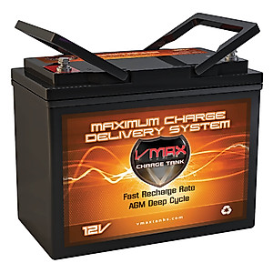 QTY 2 VMAX MB96-60 12 Volt 60Ah AGM Deep Cycle Wheelchair battery, replaces 55ah Group 22NF batteries. 12V Group 22NF Scooter & Wheelchair Battery compatible with Pride Mobility, Jazzy, Invacare 22NF