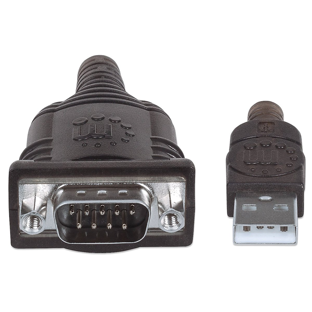 Manhattan USB to RS232 Serial Adapter Converter – Long 18 Inch Cable Cord, 24 AWG - Connects Serial Device to a USB Port, FTDI Chipset, Compatible with Window, Linux, Mac – 3 Year Mfg Warranty–205153
