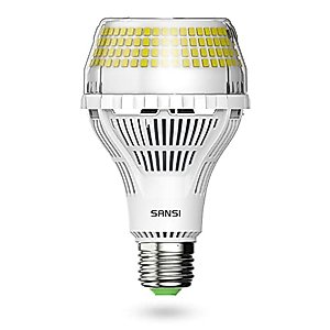 SANSI 400W Equivalent LED Light Bulb, 6000 Lumens Brightest LED Bulb, 5000K Daylight E26 A21 Super Bright Light Bulb Non-Dimmable, 22-Year Lifetime, 40W Power Energy Saving LED Bulb for Home Workshop