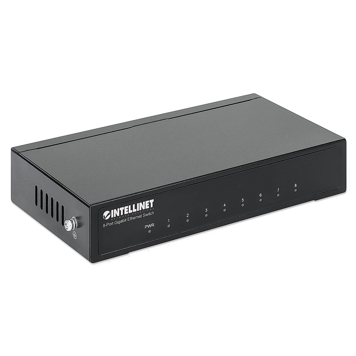 Intellinet 8-Port Gigabit Ethernet Network Switch - Ethernet Splitter - Unmanaged | Plug & Plug | Fanless Metal Housing - for Computer Networking Hub, Desktop – 3 Year Warranty – 530347