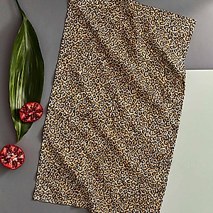 Spode Creatures of Curiosity Leopard Tea Towel | Cotton Dish Towel | Highly Absorbent | Quick Drying | Multi-Purpose Absorbent Kitchen Towel | Leopard Print (1 Pack)