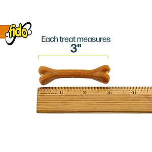 Fido Naturals Doozie Bones Dental Care Treat for Dogs, Peanut Flavored, Made with Sunflower, Chia, & Flax Seeds-Naturally Freshens Breath, Reduces Plaque & Whitens Teeth 21ct - Mini Treats (Pack of 3)