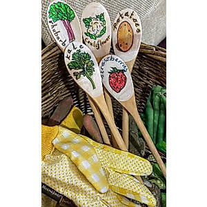 Kitchen Wooden Spoons Mixing Baking Serving Utensils Puppets 12 In - 12 Pack