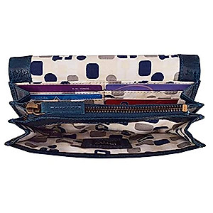 Latico Leathers Eloise Wallet Clutch, Full-Grain Leather, Black