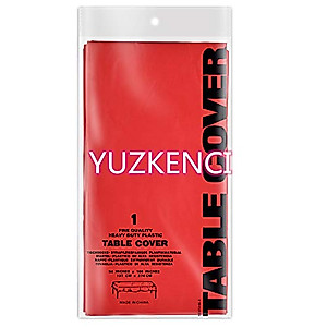 YUZKENCI Assorted Color 6 Pack Premium Disposable Plastic Tablecloth 54 Inch. x 108 Inch. Rectangle Table Cover