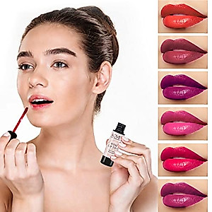 Wine Lip Tint 6 Colors, Lip Stain Set Long Lasting Liquid Lipstick, Waterproof and Moiturizing Matte Lip Gloss Set for Women Makeup - 6 Colors