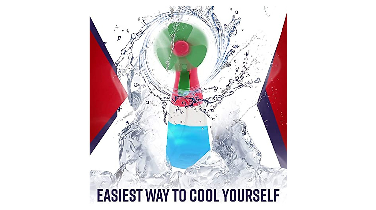 3 Pcs Set Handheld Fan With Water Spray Mister - Personal Cooling Fan ...
