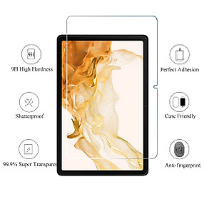 Ailun Screen Protector For Galaxy Tab S8 / Galaxy Tab S7, 11 inch 2Pack Tempered Glass 9H Hardness 2.5D Edge Ultra Clear Anti Scratch Case Friendly