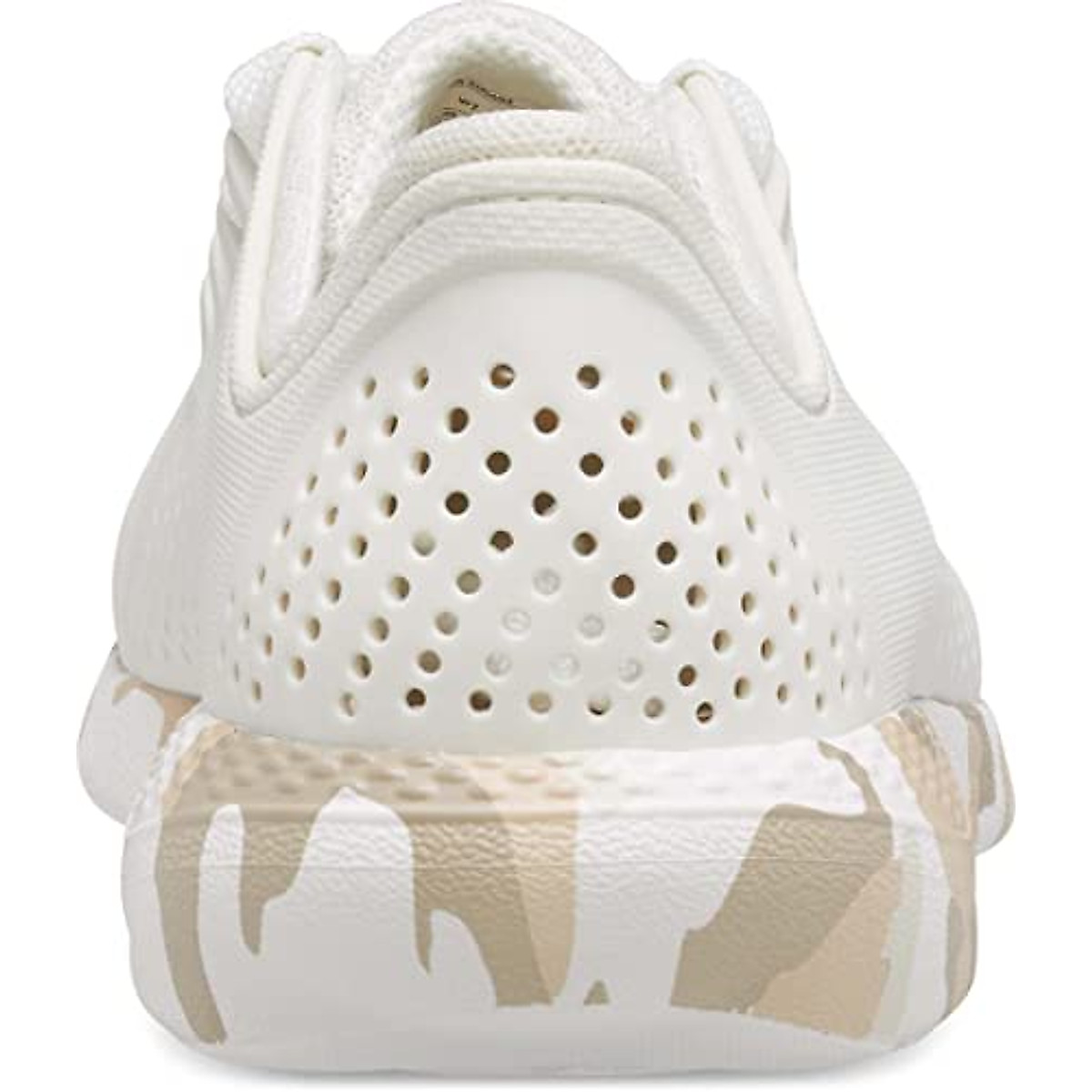 Crocs Women's Literide Pacer Lace-Up Sneakers, Camo/Almost Whi, 7 Women