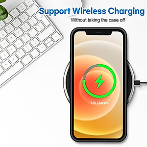 Hython Case for iPhone 12 Case Leopard, Matte Black Cheetah Print Pattern Design [Not Rub Off], Cute Aesthetic Slim Soft TPU Shockproof Protective Phone Case Cover for Women Men, Black Leopard