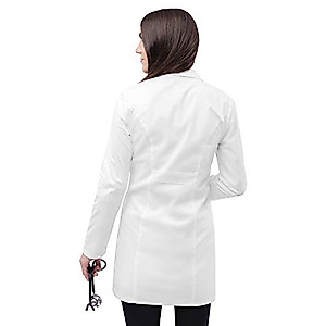 Adar Universal Stretch Lab Coat for Women - 36" Tab-Waist Lab Coat - 3304 - White - 3X