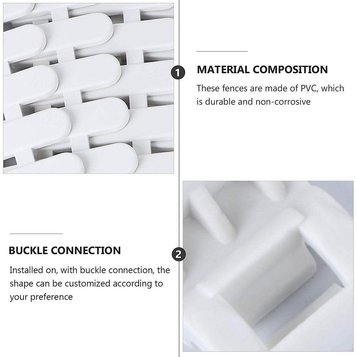 5pcs Christmas Tree Fence White Garden Fence Patio 7.8×19.6inches Yard Fencing Border Flower Plants Tree Guard Lawn Gate Xmas Tree Wedding Party Decoration