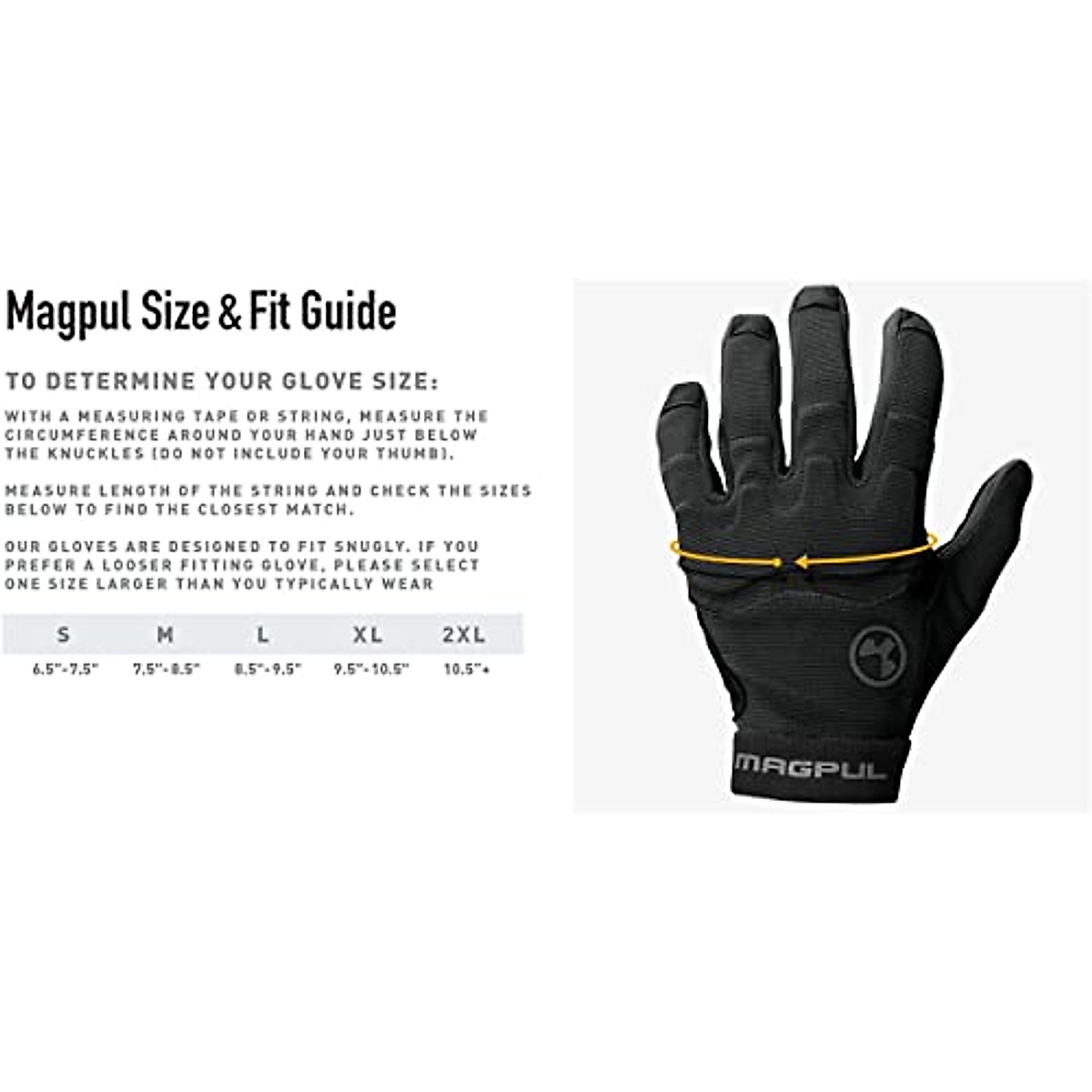 Magpul Patrol Glove 2.0 Lightweight Tactical Leather Gloves, Black, XX-Large