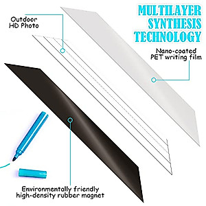 12 Pack Magnetic Sentence Strips for Teachers Sentence Strips 12 x 3 Inch Magnetic Dry Erase Sentence Strips Lined Magnetic Strips Reusable Classroom Learning Tool for Office School (White)