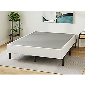 RLDVAY King-Box-Spring, 9 inch Metal King Size Box Spring Only, Heavy Duty Box Spring King with Fabric Cover, Easy Assembly, Non Slip, Noise Free