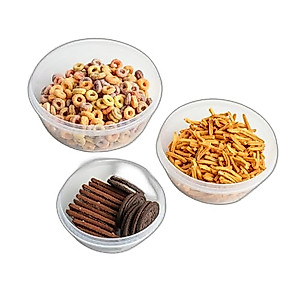 Unica Round Food Container, BPA-free Microwave Bowls with Lids, Airtight Container, Stackable Bowl Set, Freezer-safe, Dishwasher Safe, Set of 3, 7, 15, 18 oz, 6.12x6.12x2.54 in