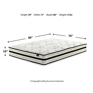 Signature Design by Ashley Chime 10 Inch Medium Firm Hybrid Mattress, CertiPUR-US Certified Foam, King