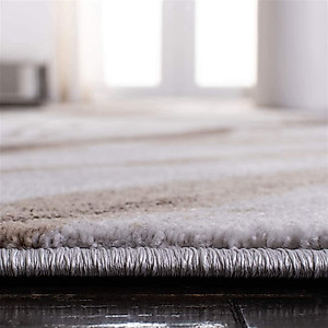 SAFAVIEH Craft Collection Area Rug - 8' x 10', Gold & Grey, Modern Abstract Design, Non-Shedding & Easy Care, Ideal for High Traffic Areas in Living Room, Bedroom (CFT819D)