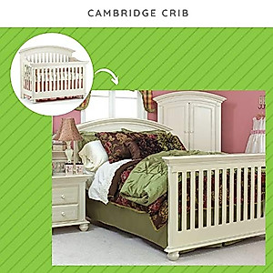 CC KITS Full-Size Conversion Kit Bed Rails for Munire & Echelon Convertible Cribs (White)