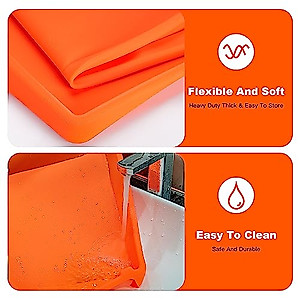 NancyL Griddle Mat Silicone Protective Cover, 【Upgraded Full-edge】28" Silicone Grill Cover Blackstone Accessories for Blackstone 28 Inch Griddle - Heavy Duty Food Grade Silicone BBQ Grill