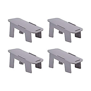 EXCEART White Shoe Cabinet 4pcs Shoe Slots Organizer Stackable Shoe Stacker Plastic Double Deck Shoe Rack Holder Boot Stand Dividers Space Saver for Closet Organization (Grey) Corner Shoe Rack