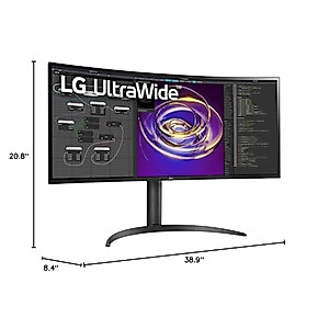 LG 34” 34BP85CN-B 21:9 QHD UltraWide™ Curved Monitor with HDR10, USB Type-C™, & AMD FreeSync™