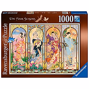 Ravensburger The Four Seasons Jigsaw Puzzle - 1000 Pieces | Captivating Japanese Artwork | Premium Interlocking Fit | Vibrant, Long-Lasting Quality | Ideal for Relaxation and Group Fun