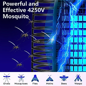 Homesuit Bug Zapper Outdoor and Indoor 18W,4250V High Powered Mosquito Zapper, Waterproof Mosquito Killer/Insect Fly Pest Trap, Electric Bug Zapper for Backyard, Patio, Home
