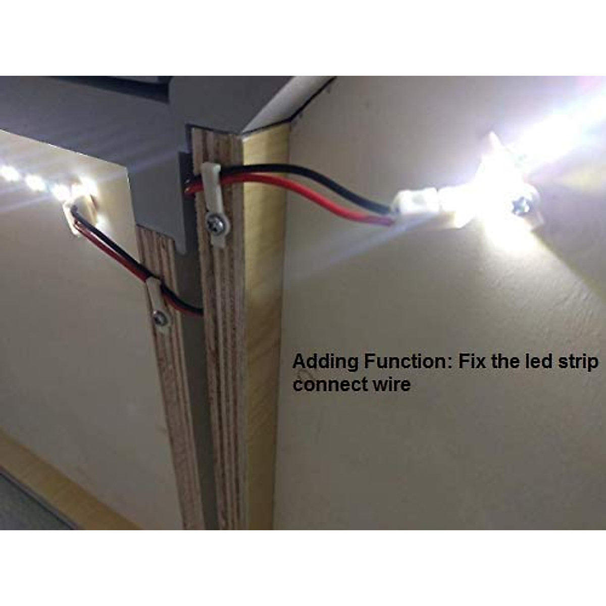 MSDUSA 100Pack LED Strip Light Mounting Clips LED Tape Light Brackets Suit for 8MM/10MM Width IP20/IP44 Non Waterproof Strip Light