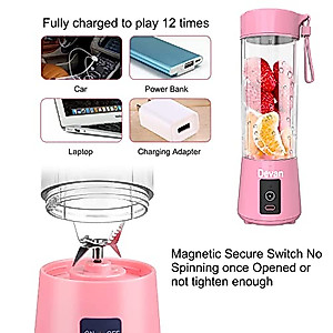 Portable Blender Smoothies Personal Blender Mini Shakes Juicer Cup USB Rechargeable.
