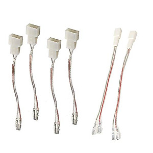 RED WOLF Door Dash Tweeter Speaker Wire Harness Replacement for Honda Civic Accord Odyssey Civic CRV Install Adapter Connector 6 PCS