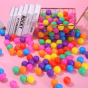 PlayMaty Ball Pit Balls - Phthalate Free BPA Free Colorful Plastic Play Ocean Pool Balls for Kids Swim Pit Fun Toys 100pcs for Toddlers and Baby Playhouse Play Tent Playpen(colorful)