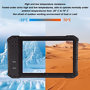 GLOGLOW Field Work Tablet, 2.4G 5.8G WiFi 256G Expandable IP68 Waterproof 8 Inch Rugged Tablet 100‑240V 4G Network with NFC for Warehouses (US Plug)